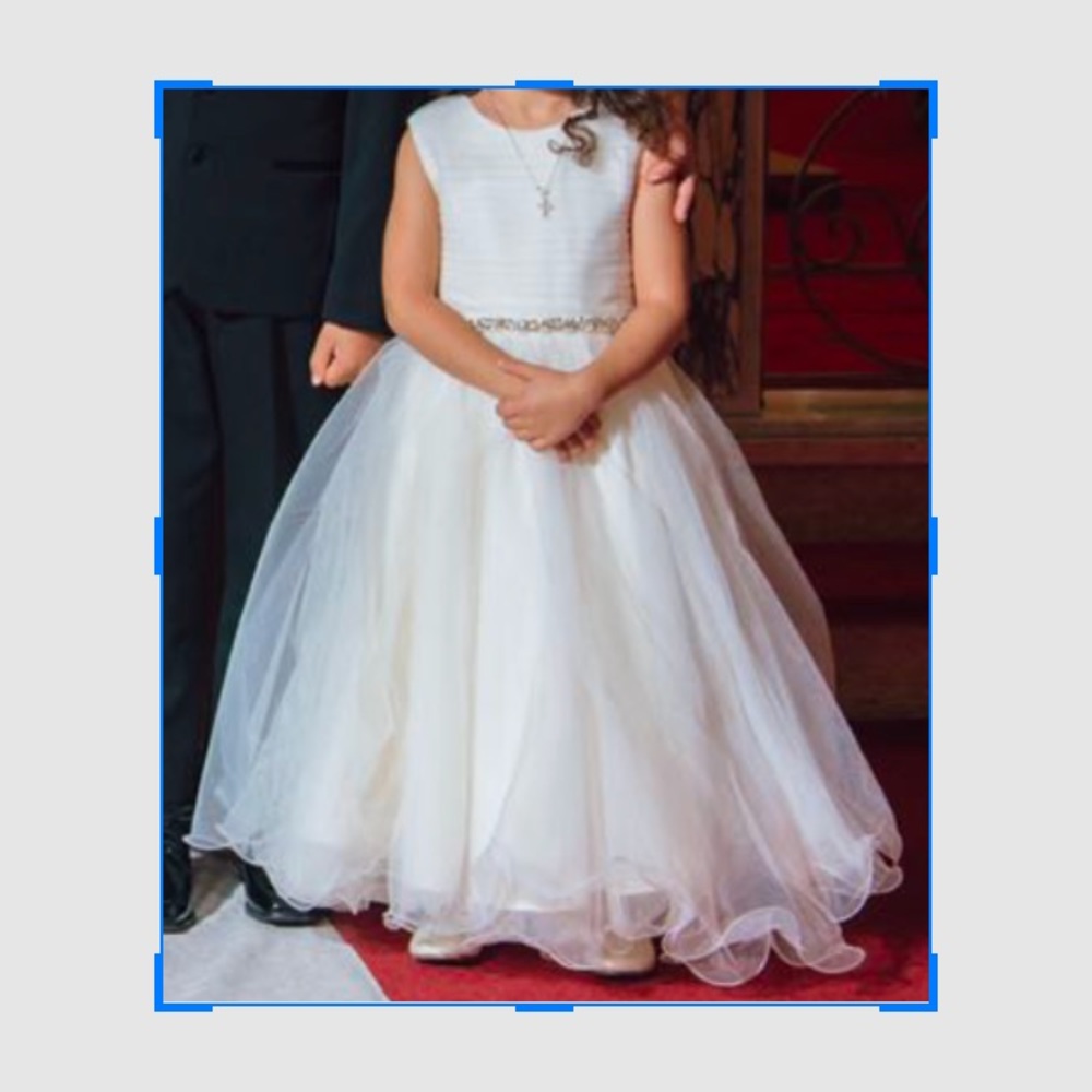 Two Beautiful Joan Calabrese Flower Girl Dress - Gem